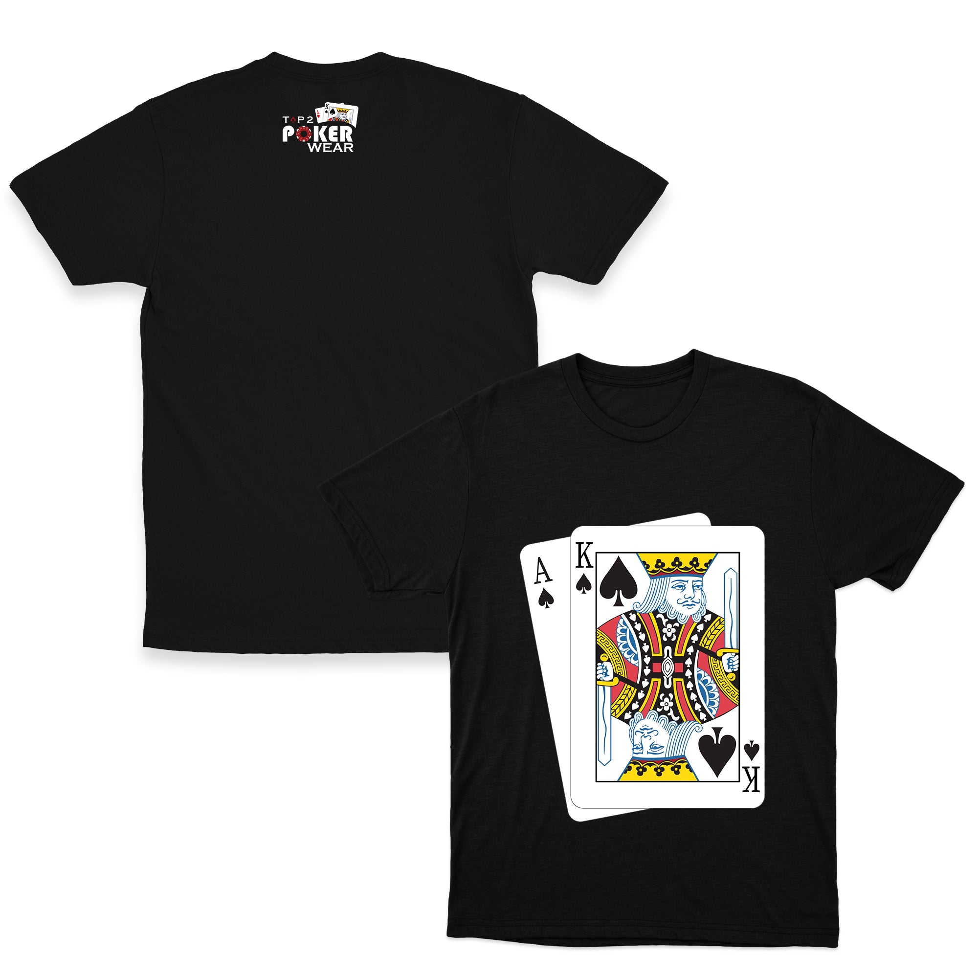 Ace T-Shirt Logo on Back – Top 2 Poker Wear